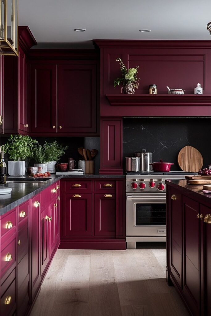 19 Elegant Red Kitchen Cabinets for a Chic Statement - Kreativk