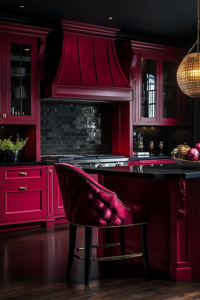 19 Elegant Red Kitchen Cabinets for a Chic Statement - Kreativk