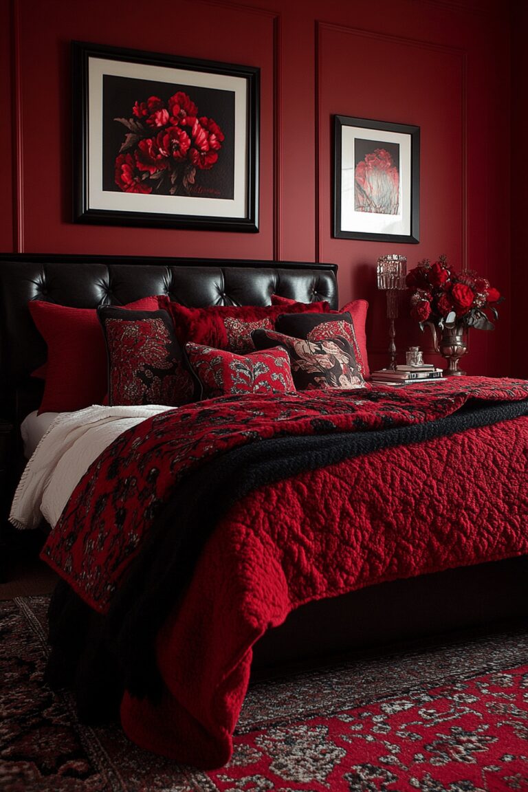 29 Bold Red and Black Bedroom Ideas for a Striking Yet Cozy Retreat ...