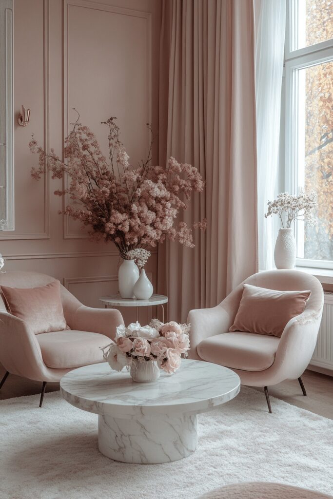 29 Pink Living Room Ideas for a Feminine and Everlasting Design - Kreativk