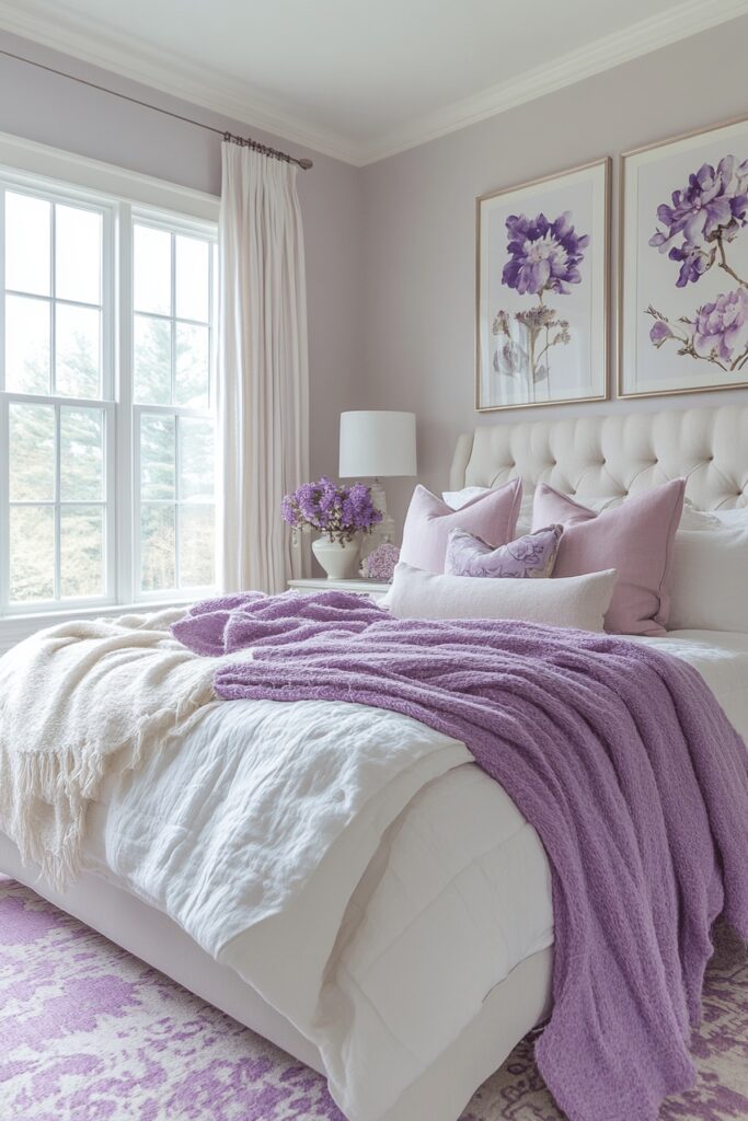 29 Soft Lavender Bedroom Ideas to Add a Touch of Gentle Charm - Kreativk
