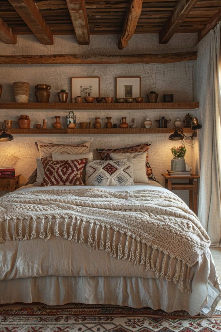 29 Inviting Rustic Boho Bedroom Inspirations - Kreativk