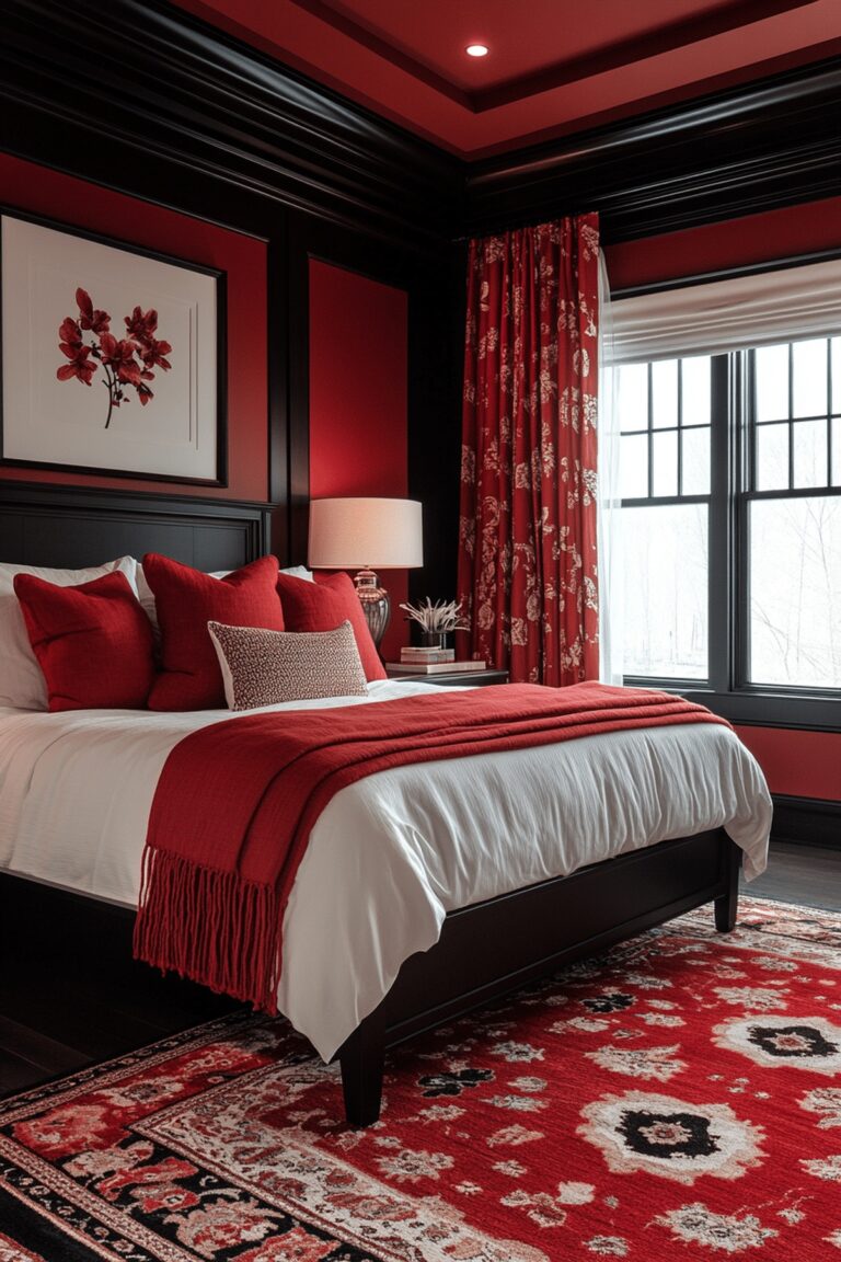 29 Bold Red and Black Bedroom Ideas for a Striking Yet Cozy Retreat ...